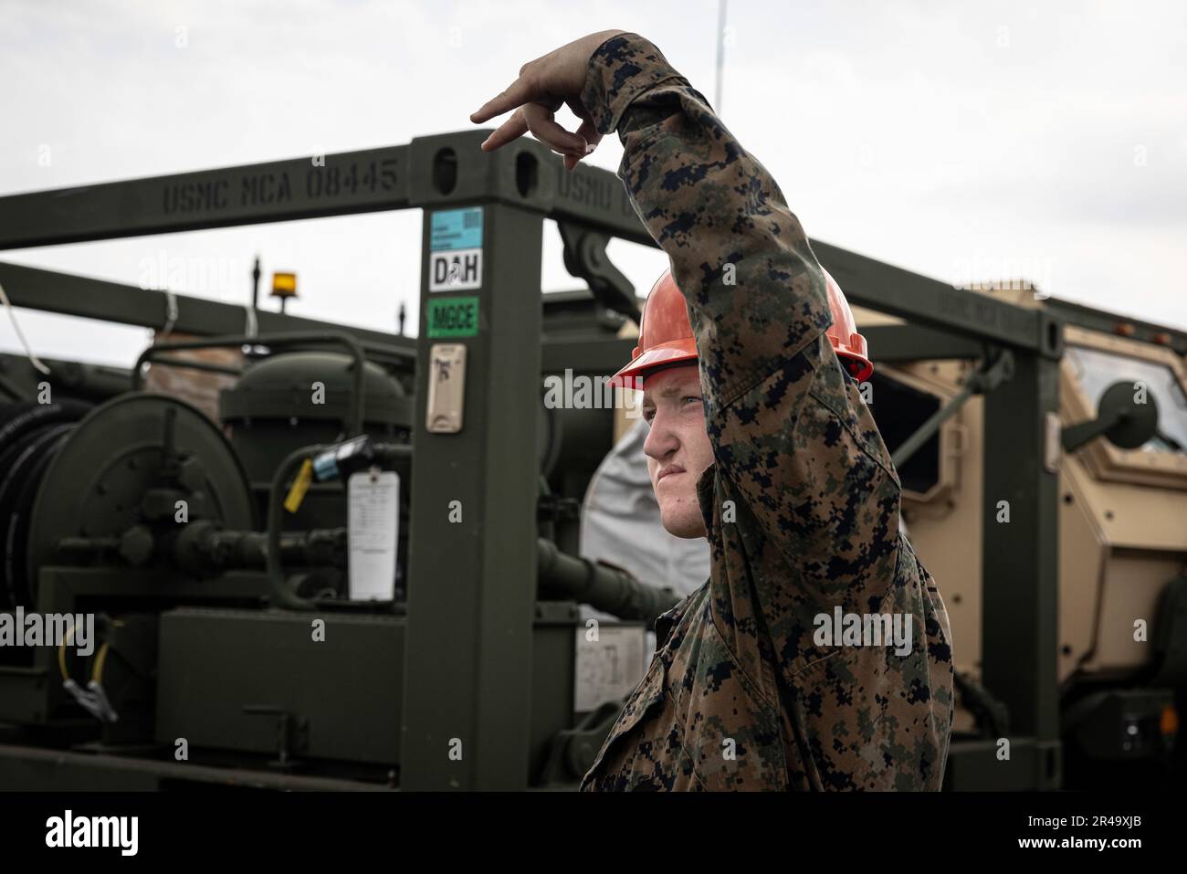 U.S. Marine Corps Lance Cpl. Gabriel Lewis, a motor transport operator ...