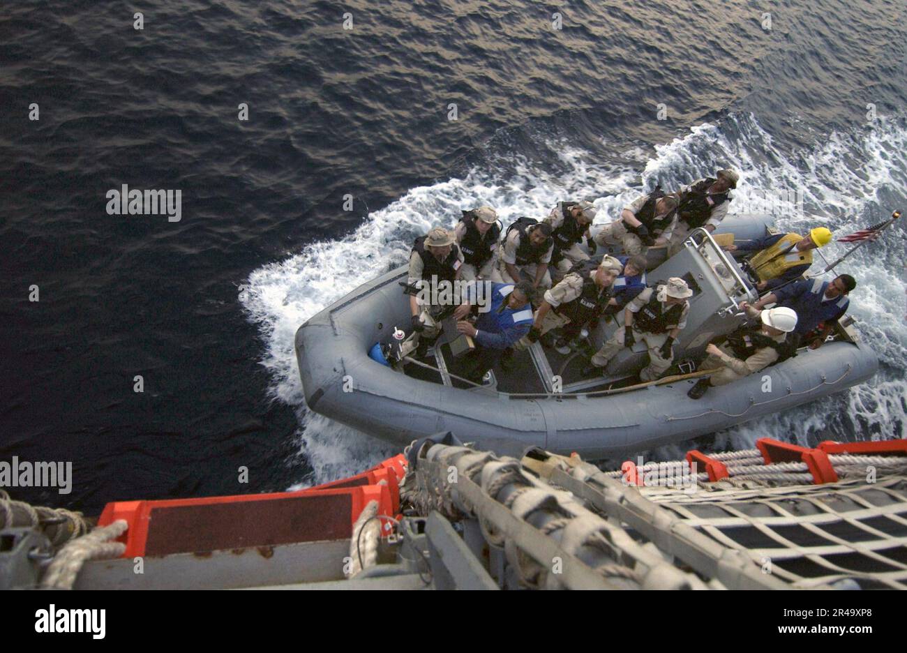 US Navy The Visit Board Search and Seizure team (VBSS) assigned to USS ...