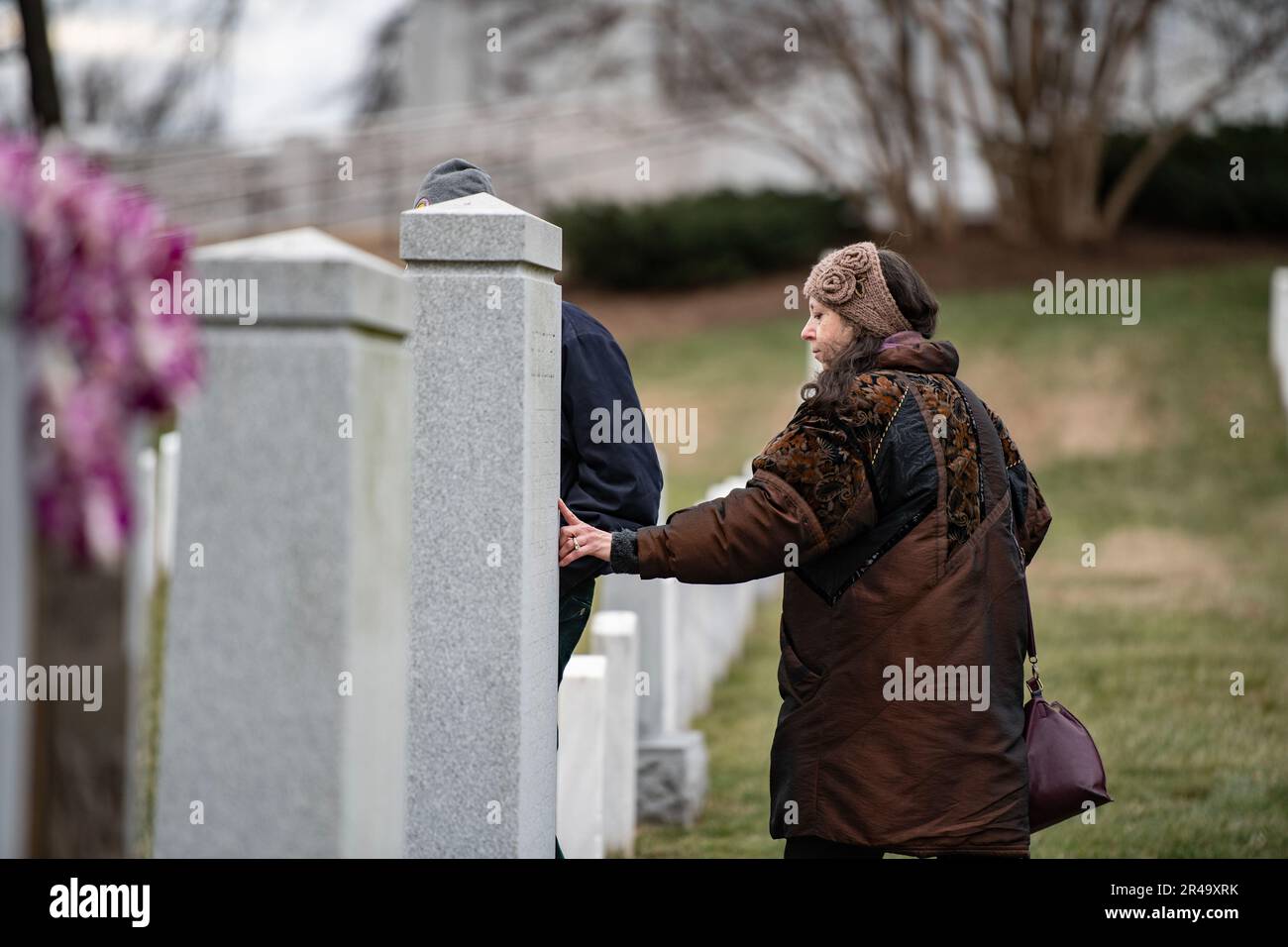Amy Resnik, sister-in-law of the late Judy Resnik, touches the Space ...