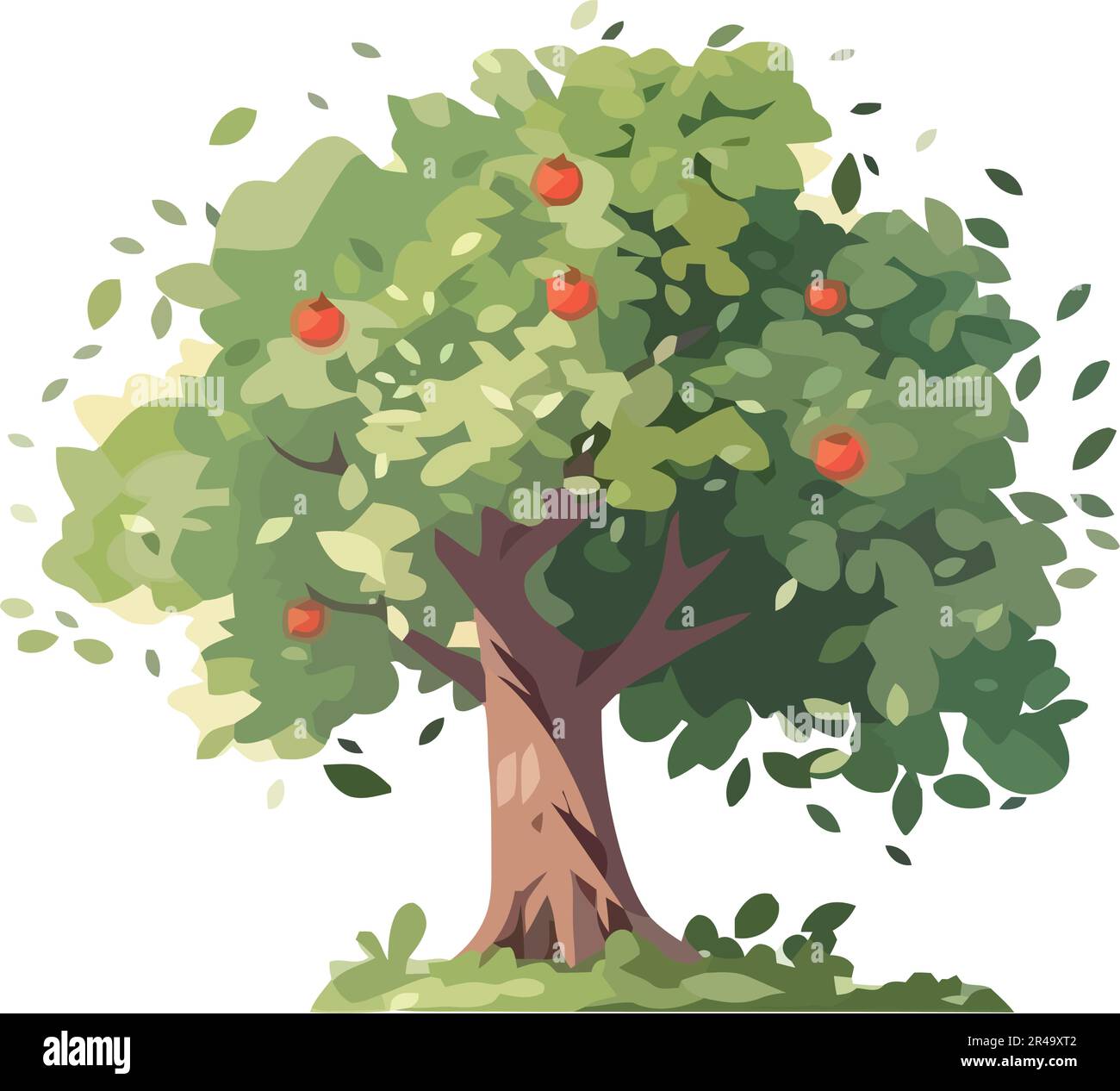 apple tree design illustration Stock Vector Image & Art - Alamy