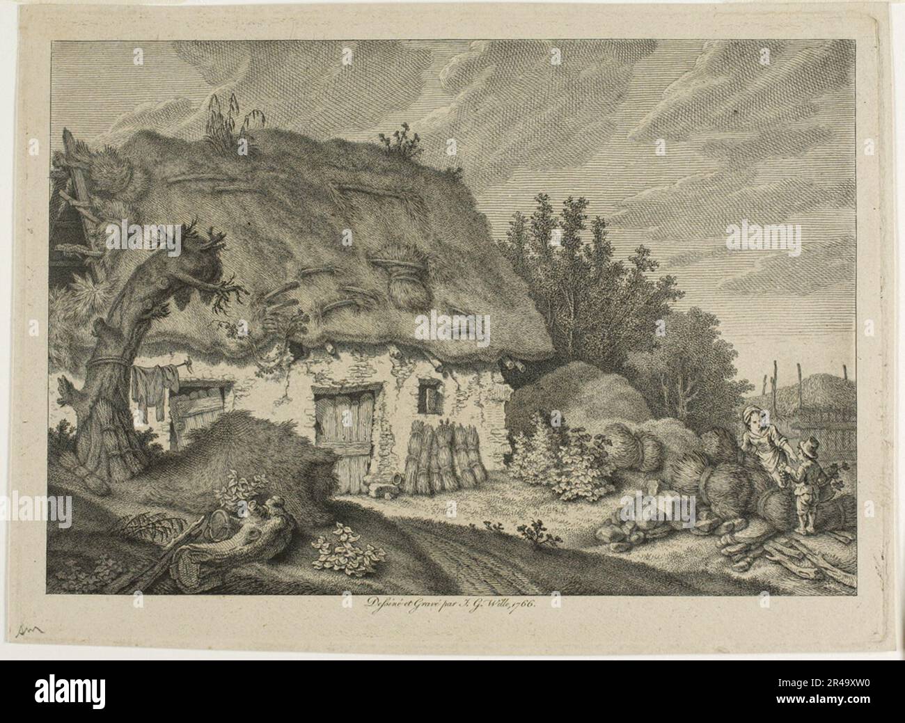 A Farm Cottage, 1766 Stock Photo - Alamy