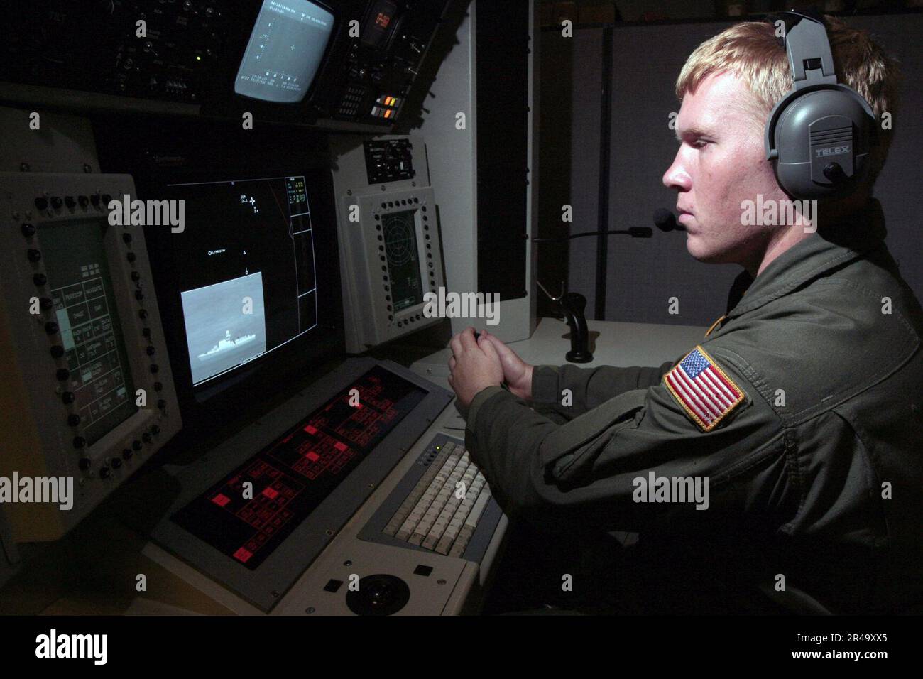 US Navy An instructor tracks a ship on the Sensor 3 workstation using ...