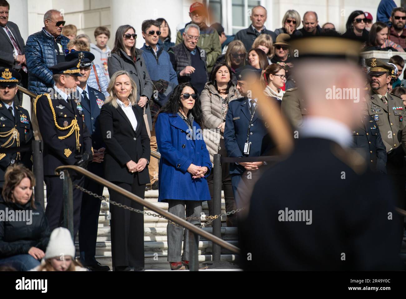 Italian Ambassador to the U.S. Mariangela Zappia (center); Italian Air ...