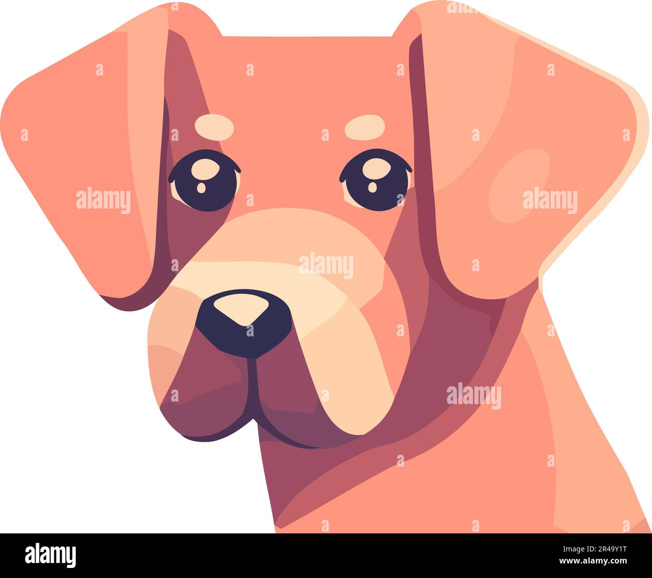 cute little dog face Stock Vector Image & Art - Alamy
