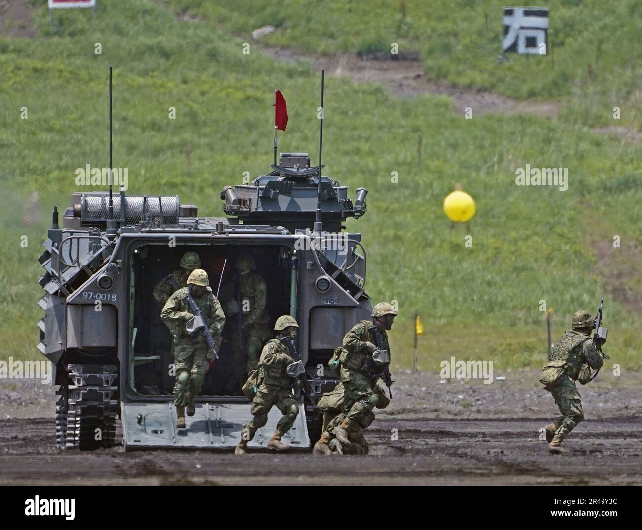 The Japan Ground Self-Defense Force conducts an annual artillery live ...