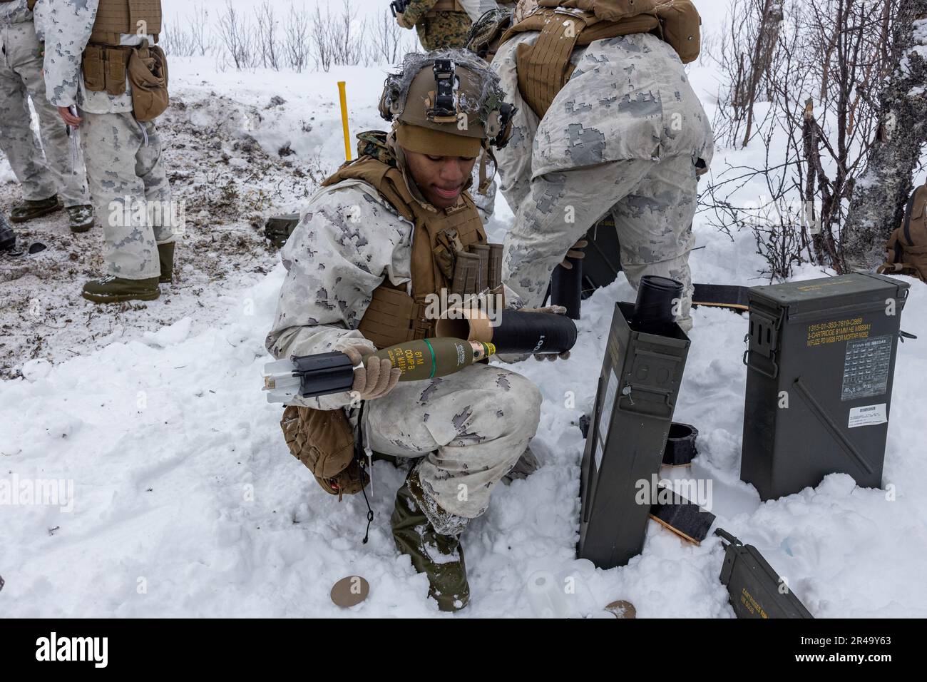 U.S. Marine Lance Cpl. Bryan Watson, a mortarman with 2d Combat ...