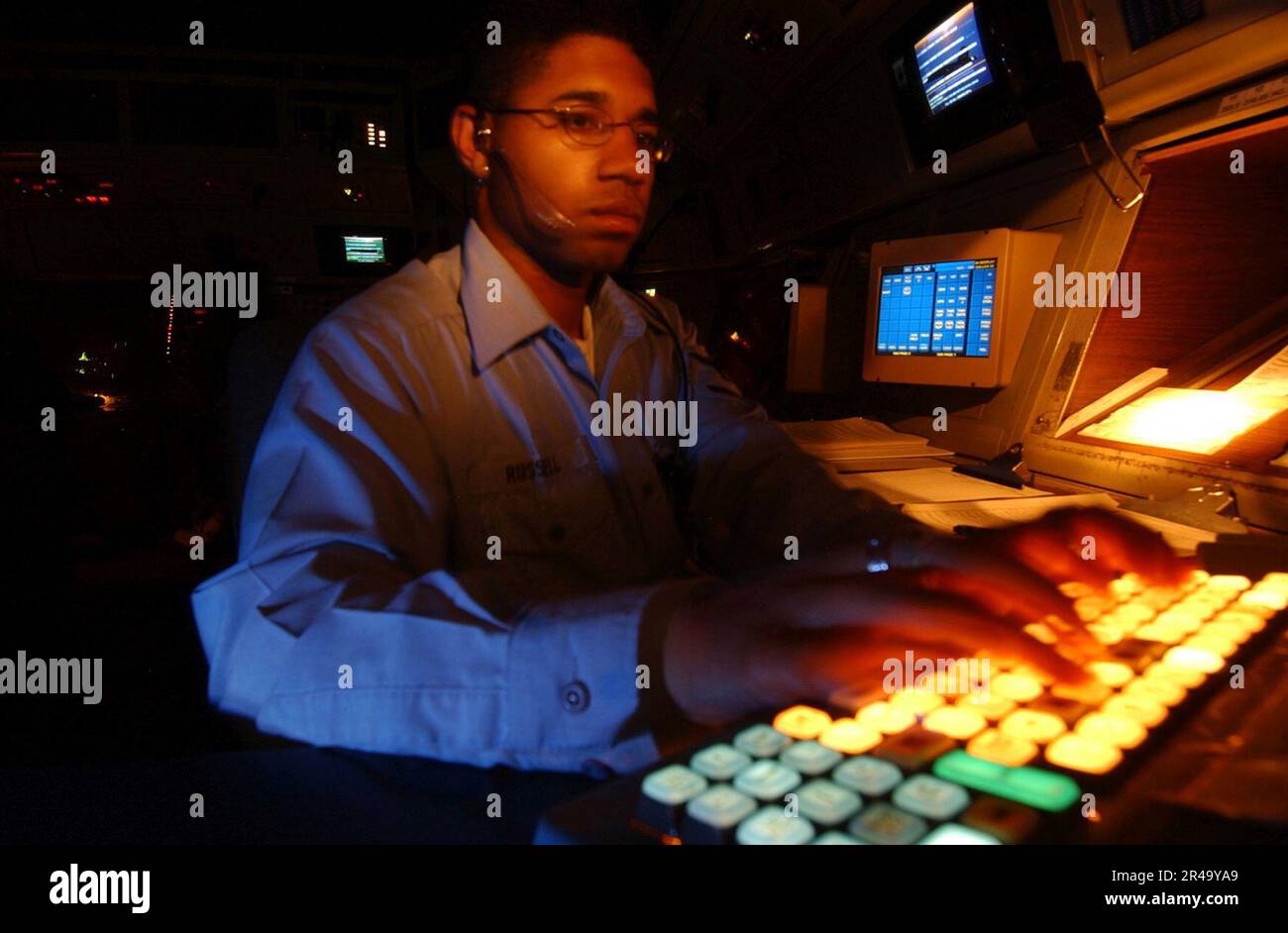US Navy Air Traffic Controller Stock Photo - Alamy