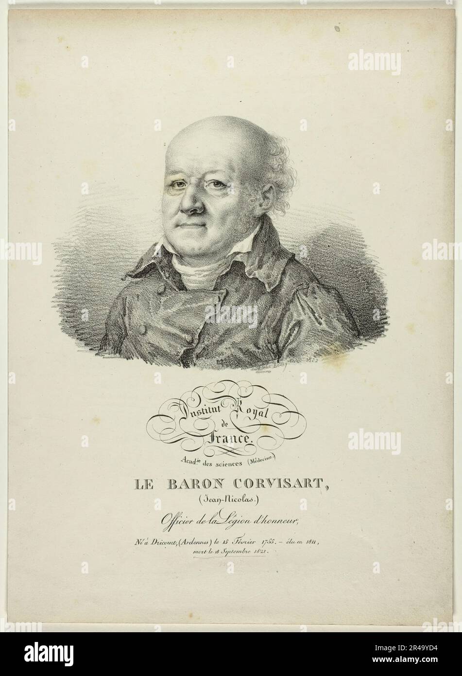Portrait of Jean-Nicolas, Baron Corvisart, 1822 Stock Photo - Alamy