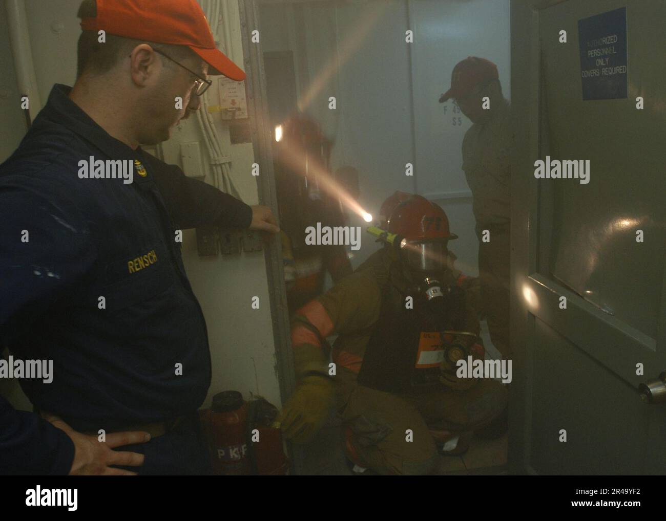 US Navy Chief Electrician's Mate and Chief Storekeeper assigned to the ...