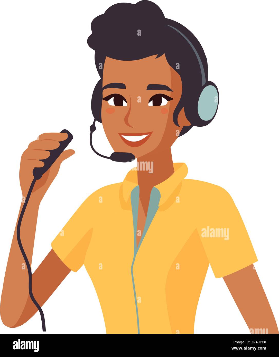 agent woman with headset Stock Vector Image & Art - Alamy