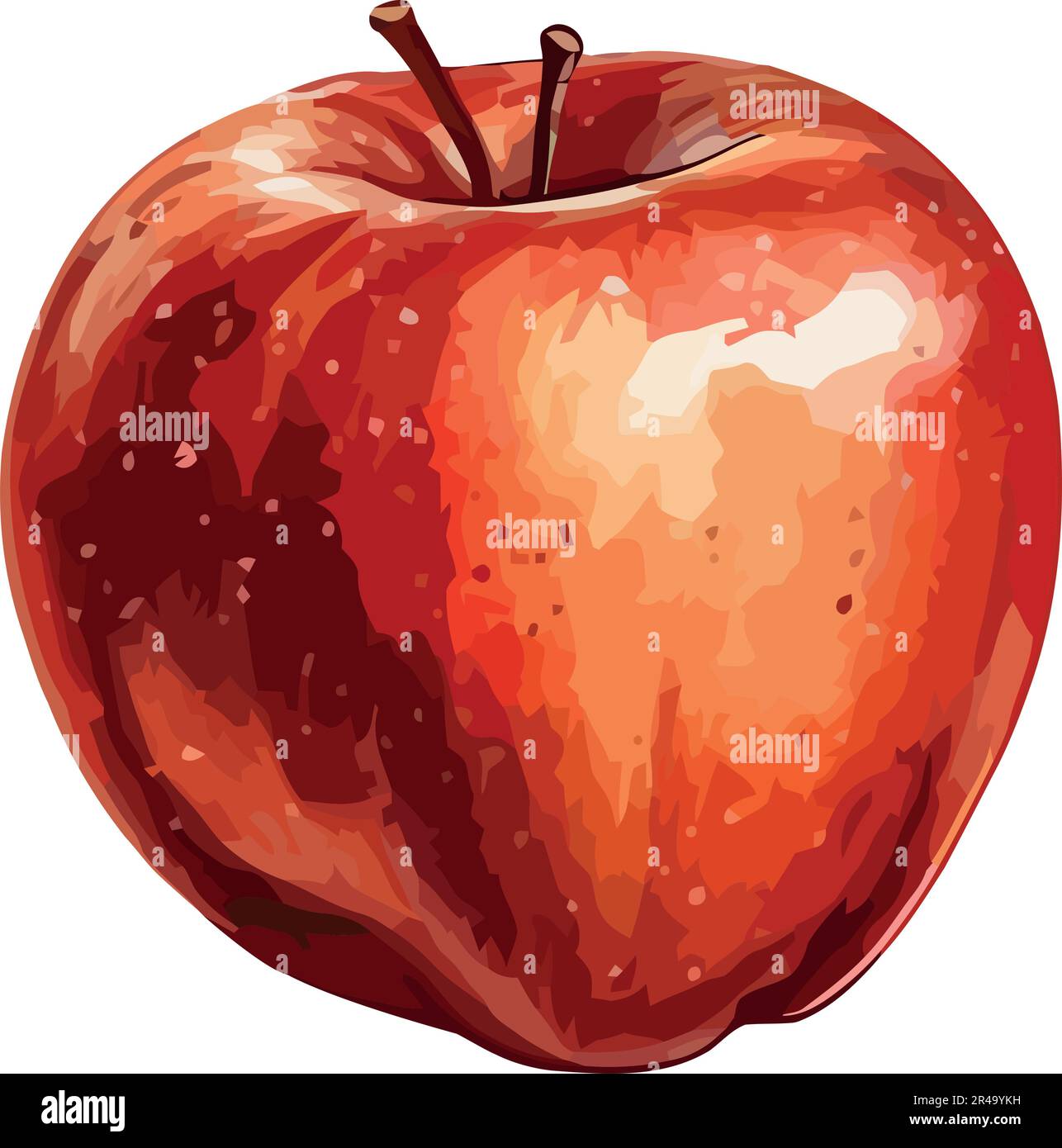 red juicy apple vector Stock Vector Image & Art - Alamy