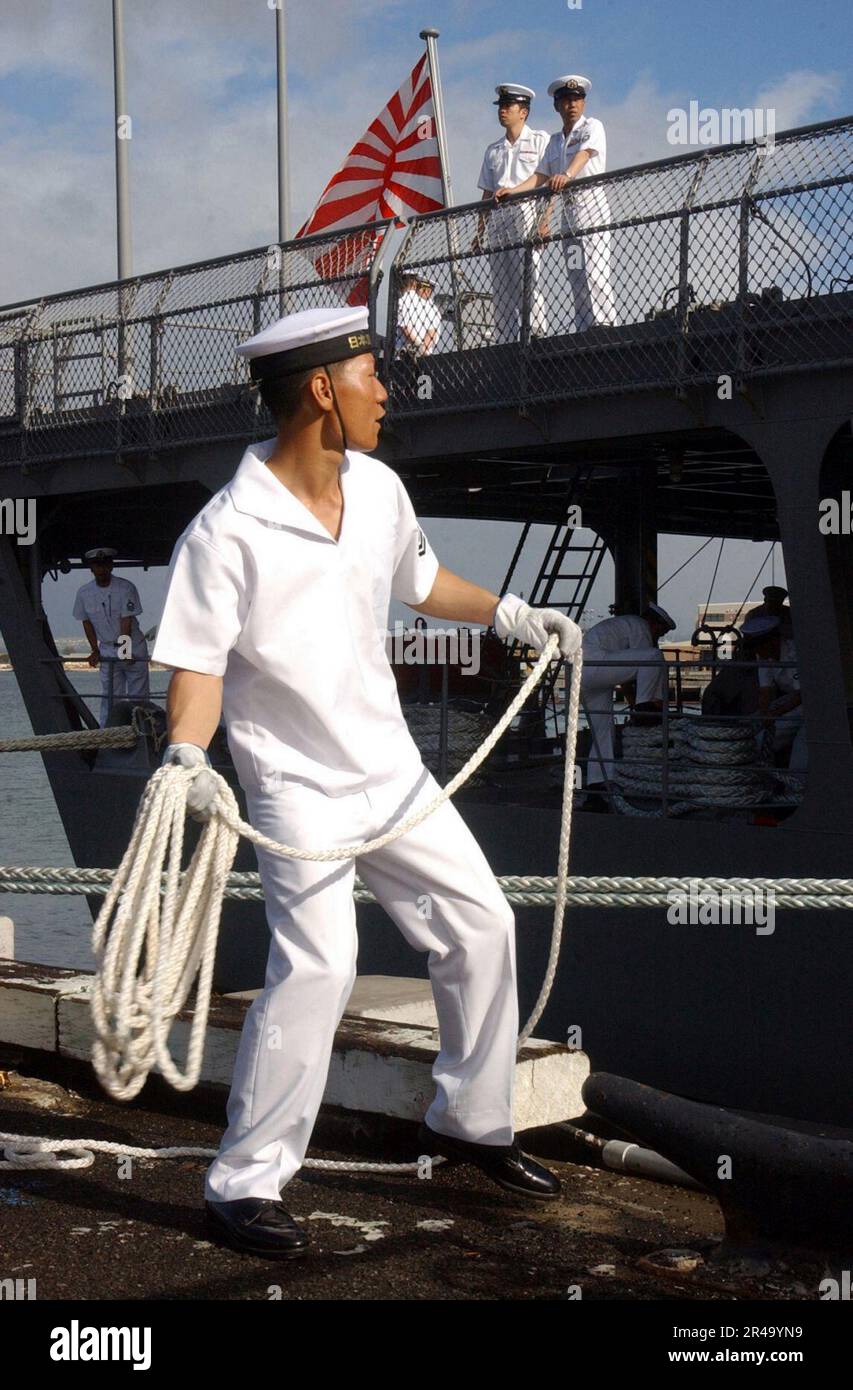 US Navy A Japanese Sailor aboard the Japanese Maritime Self-Defense ...