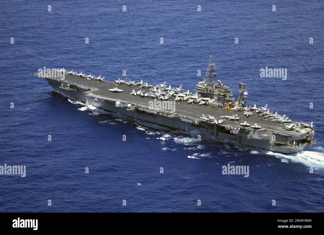 US Navy Aerial view of the aircraft carrier USS Kitty Hawk (CV 63 ...