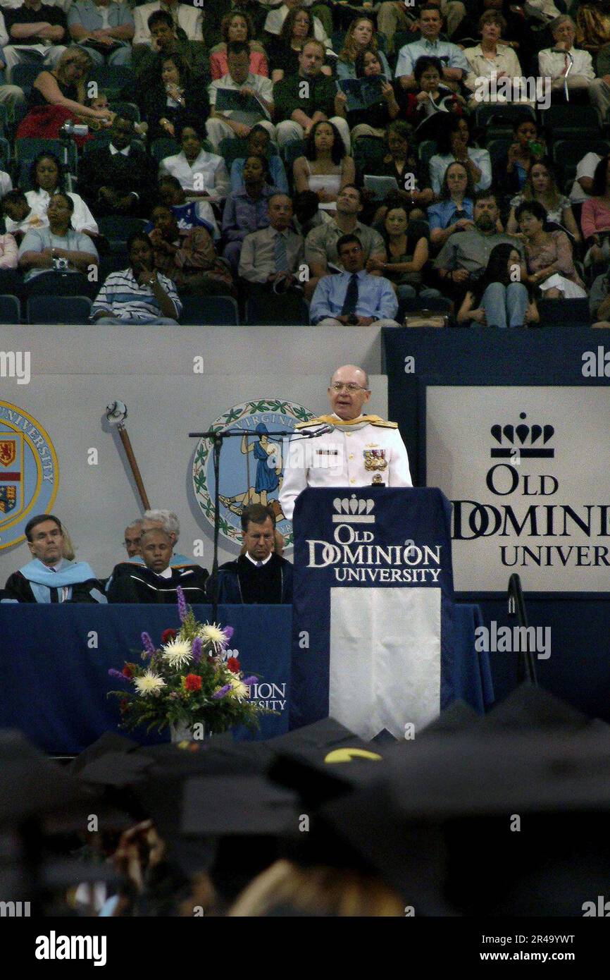 US Navy Adm. Vern Clark, Chief of Naval Operations (CNO) makes remarks ...