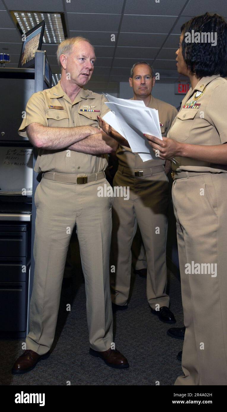 US Navy Chief of Naval Personnel, Vice Adm. Gerald L. Hoewing, meets ...