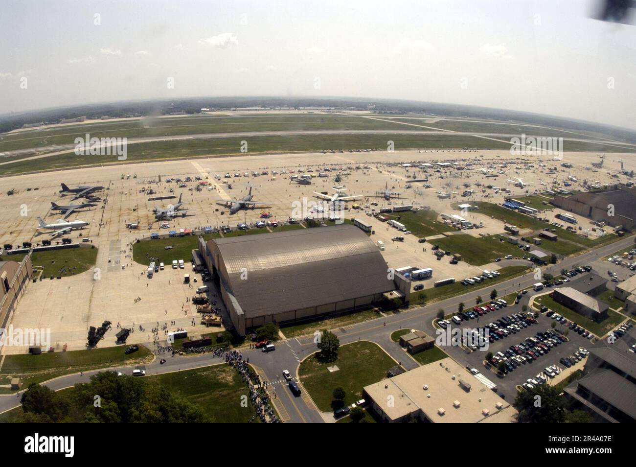 US Navy An aerial view of Andrews Air Force Base flight line during the ...