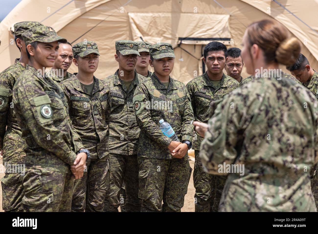 U.S. Navy Ensign Brianna Curley, a public affairs officer with ...
