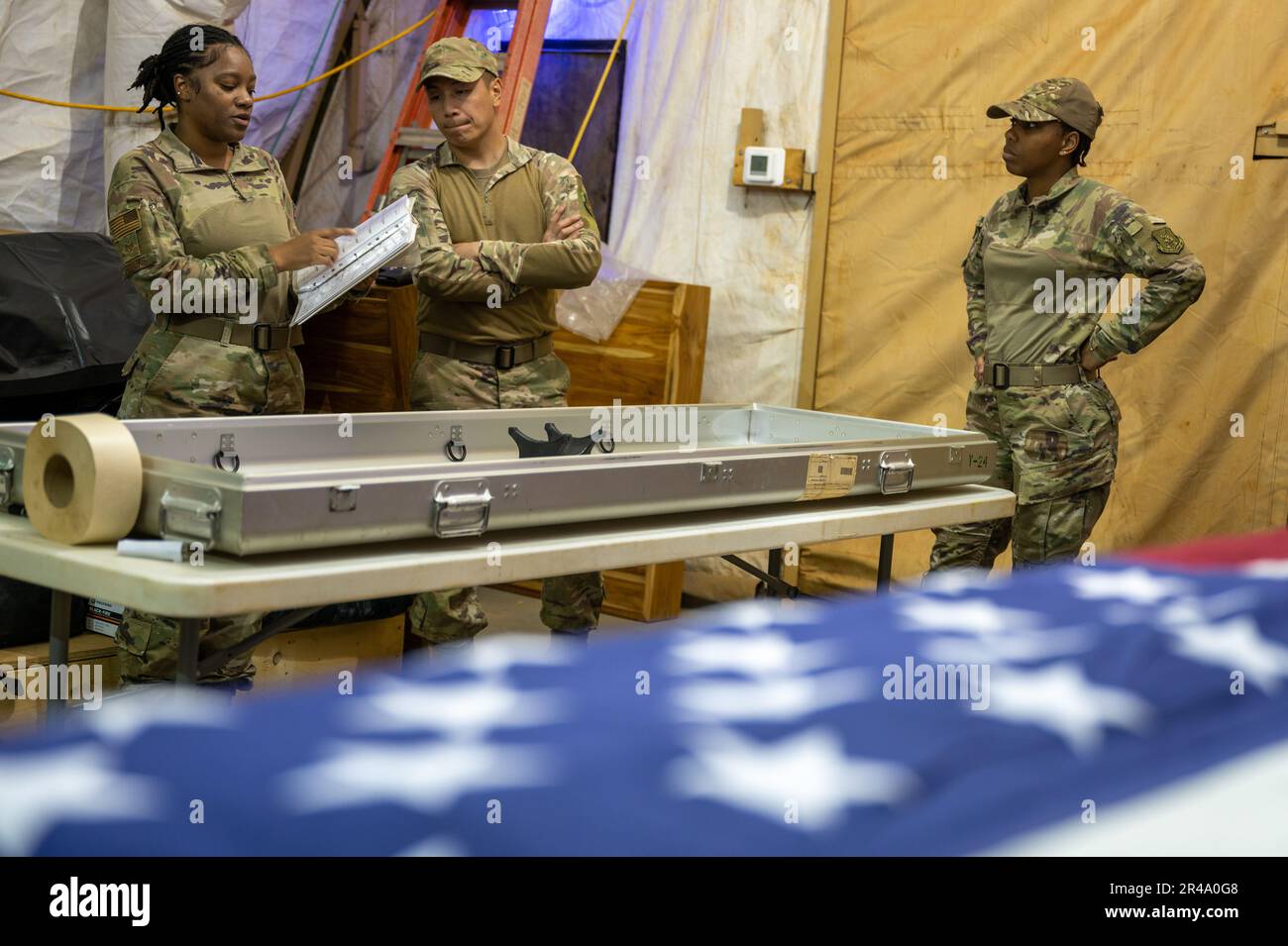 U.S. Air Force Staff Sgt. Michelle Brooks and Staff Sgt. Upheng Vang ...