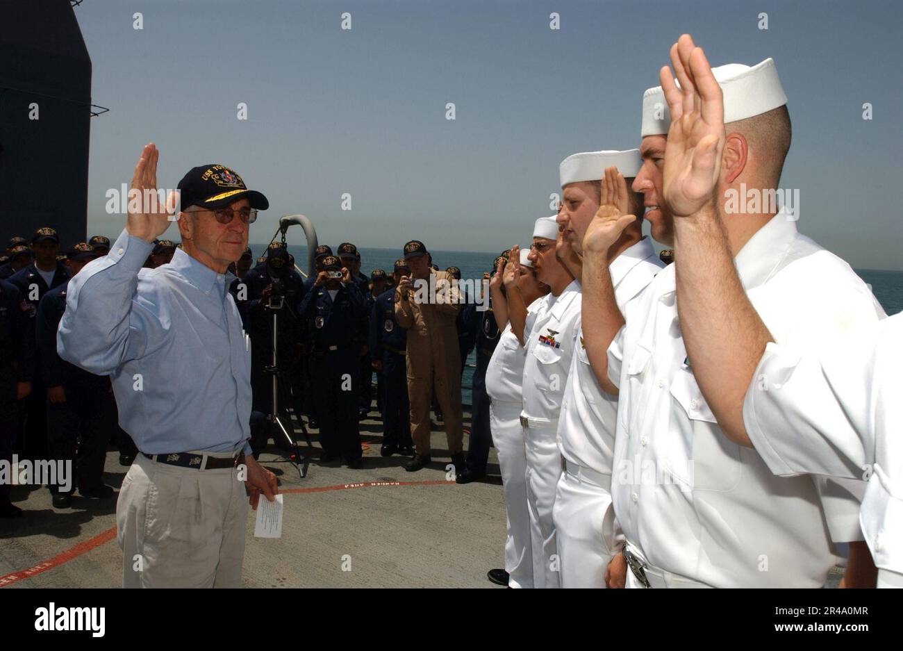 US Navy Secretary of the Navy, Gordon R. England takes an opportunity ...
