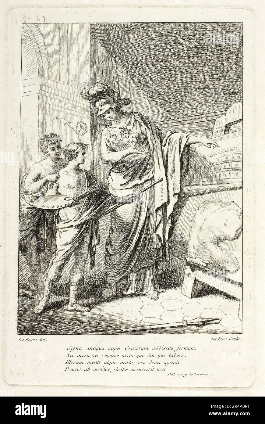 Minerva Teaching a Young Artist, illustration for the Catalogue ...
