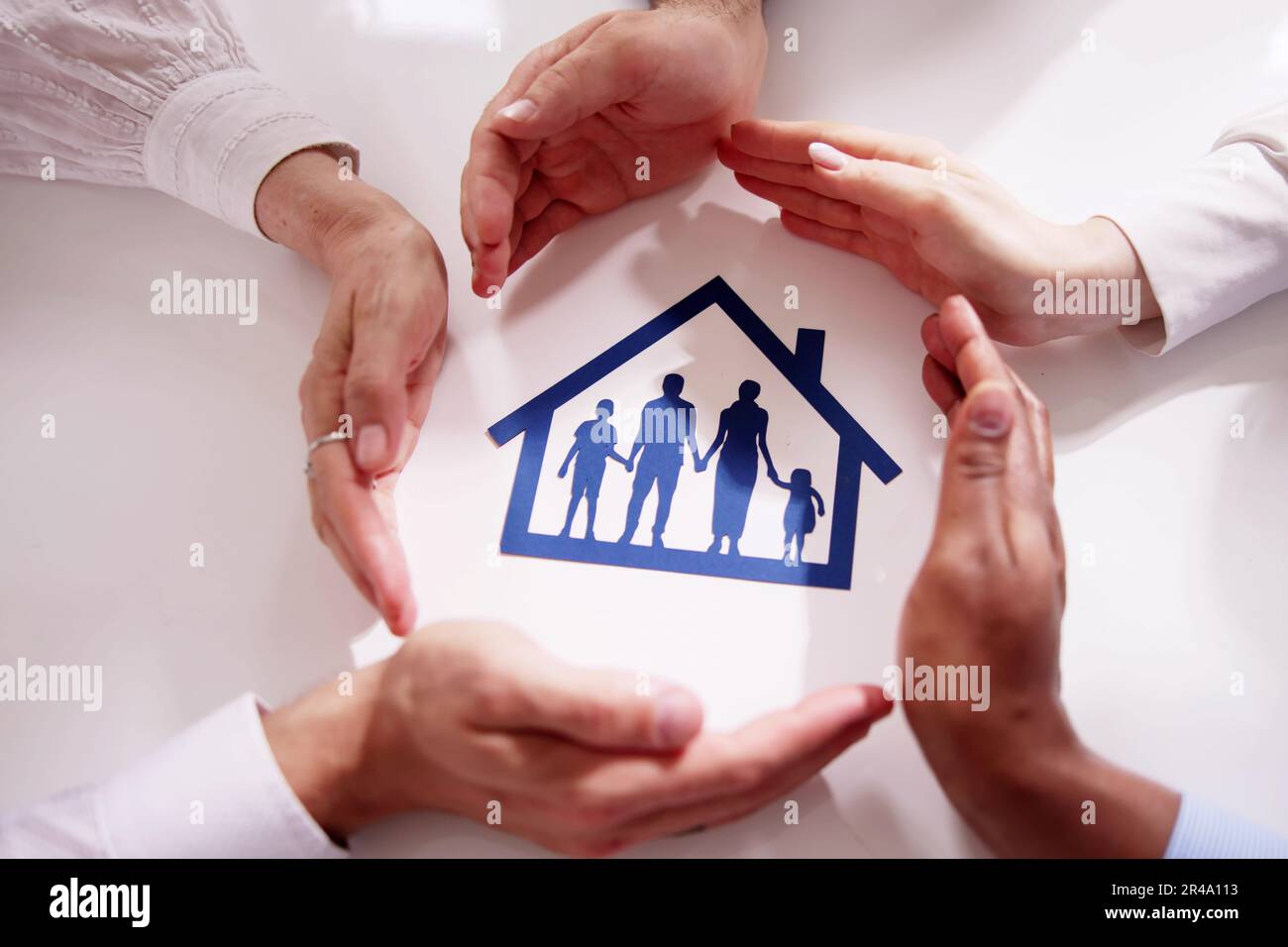 Family Insurance Protection And Roof Or Shelter Stock Photo - Alamy