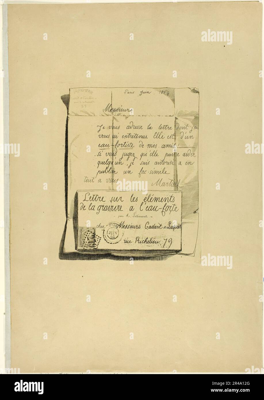 Etching drawing french gallery hi-res stock photography and images - Alamy