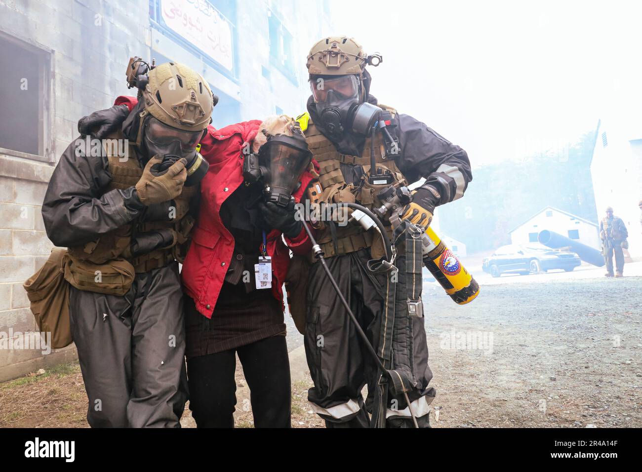 U.S. Marines with Chemical Biological Incident Response Force, extract ...