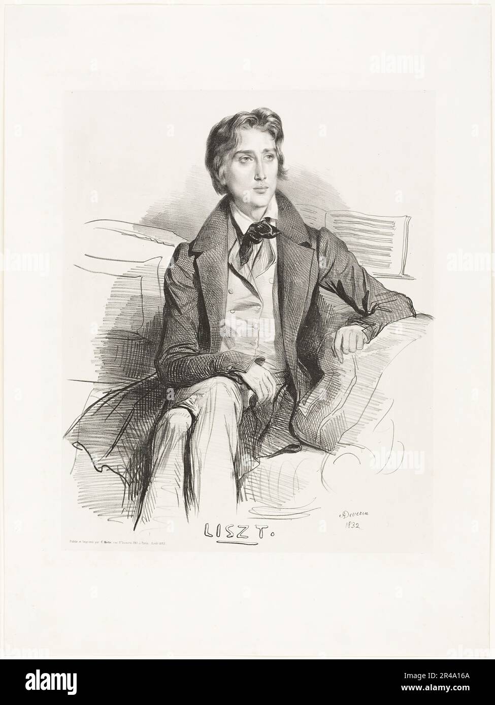 Liszt portrait drawing hi-res stock photography and images - Alamy