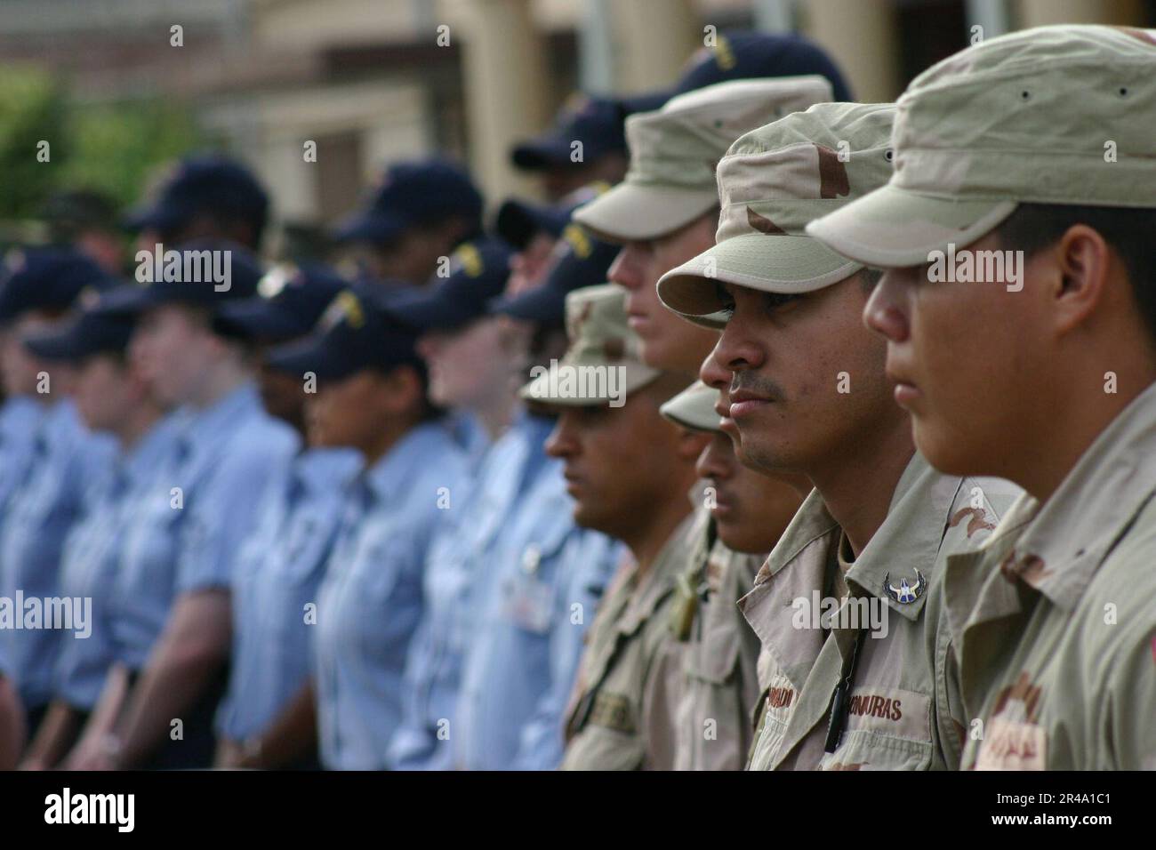 US Navy Honduran Army personnel stand side-by-side with Sailors of ...