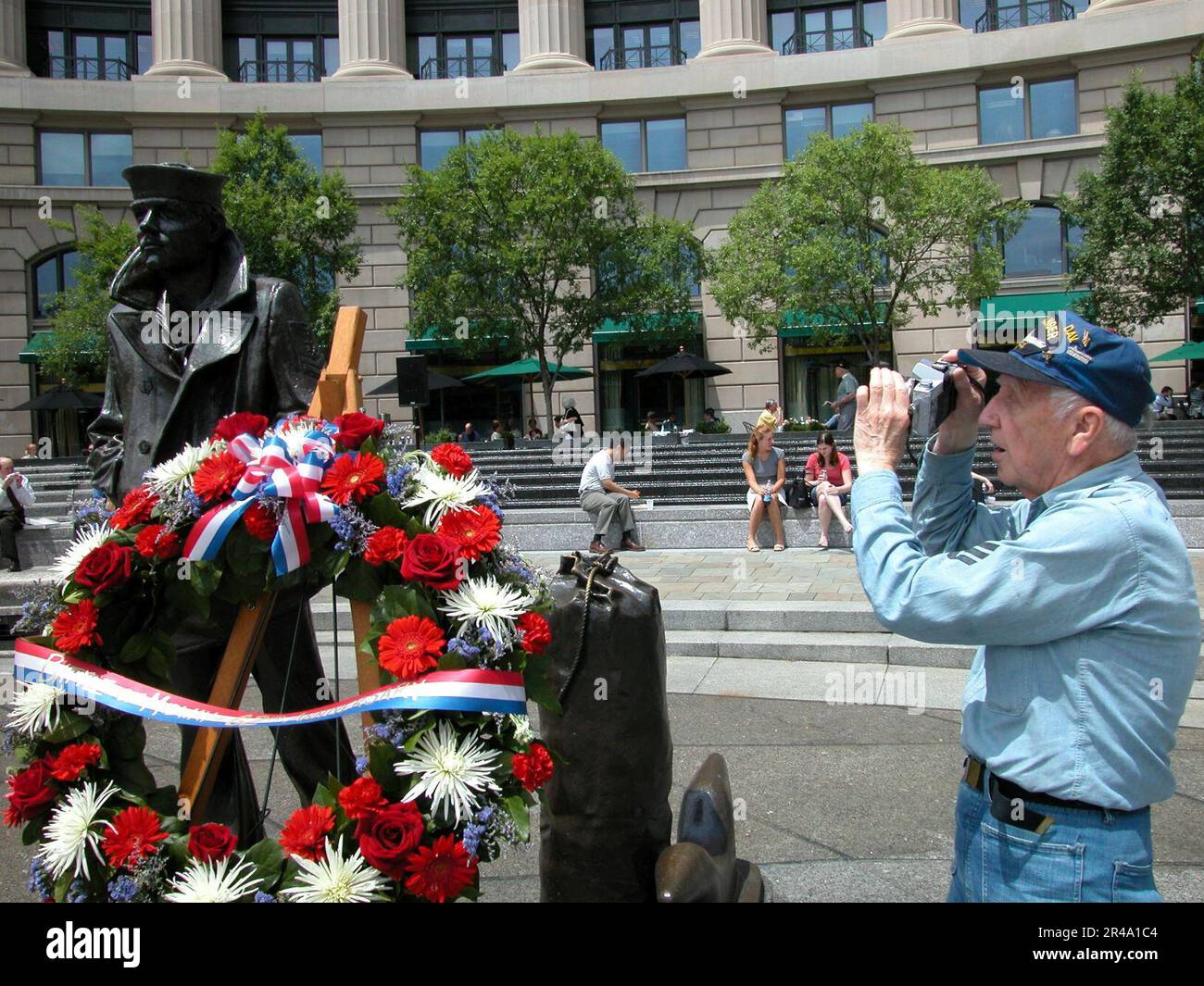 US Navy a World War II veteran, takes some photographs of the Lone ...
