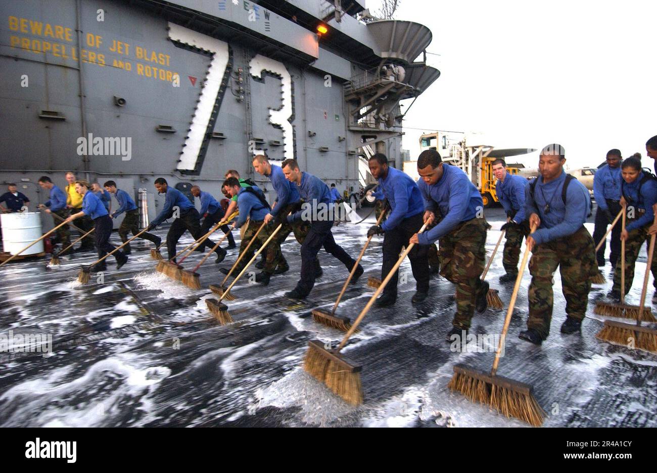 US Navy Sailors assigned to V-1 division aboard USS George Washington ...