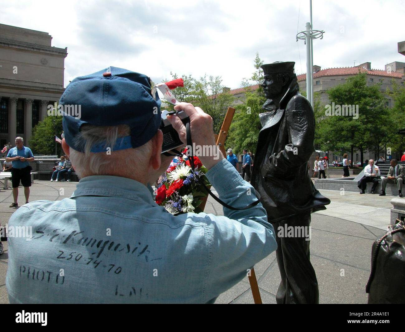 US Navy a World War II veteran, takes some photographs of the Lone ...