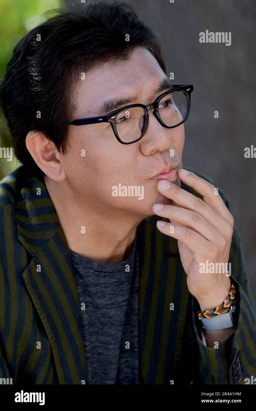 Cannes, France. 26th May, 2023. Kim Ji woon attends the Cobweb (Dans La ...