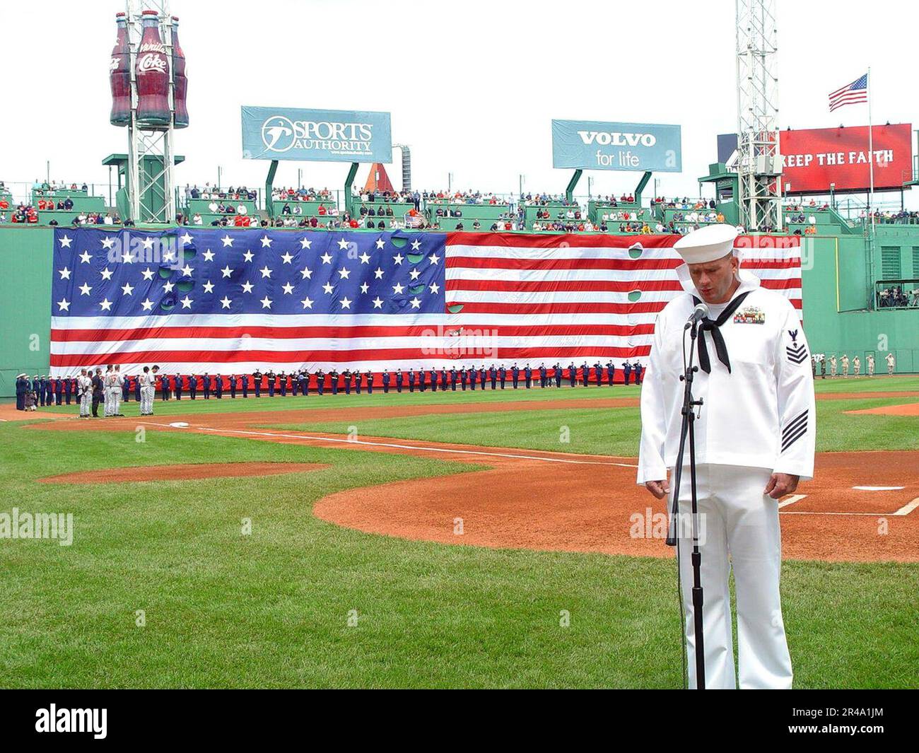 US Navy USS Constitution crew member Builder 1st Class sings the ...