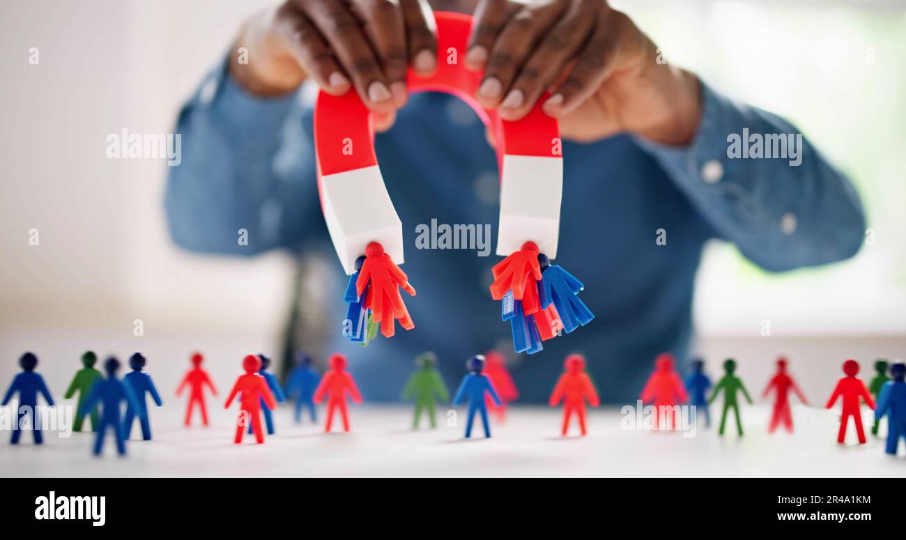 Magnetic Lead Generation. Attract Customer With Magnet Stock Photo - Alamy