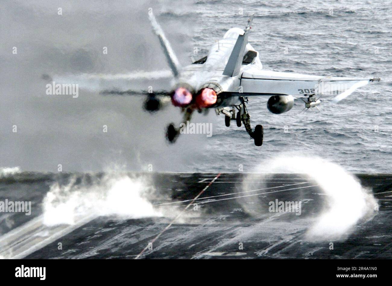 US Navy An F-A-18C Hornet assigned to the Stingers of Strike Fighter ...