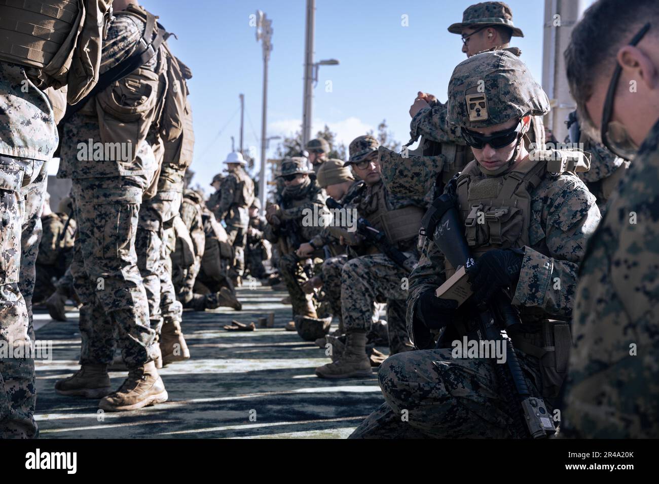 U.S. Marines with 7th Communication Battalion, III Marine Expeditionary ...