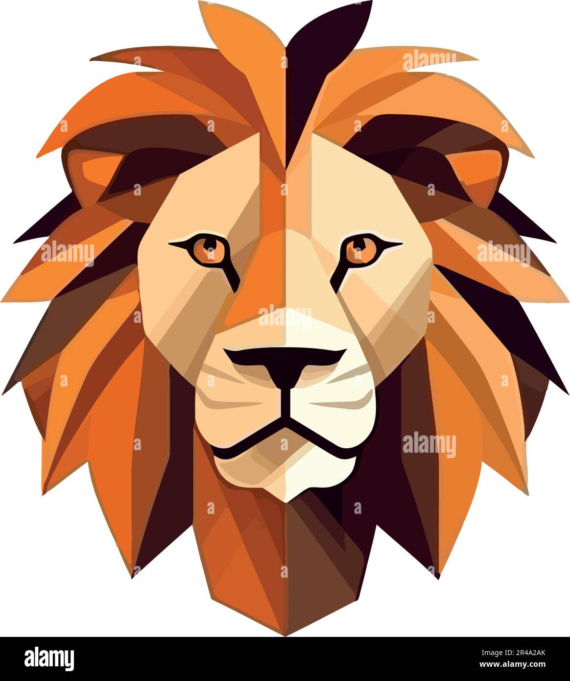 Male lion with white background Stock Vector Images - Alamy