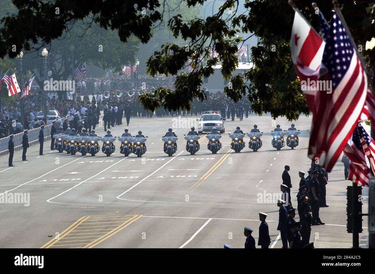 US Navy The motorcade escorting the procession of former President ...