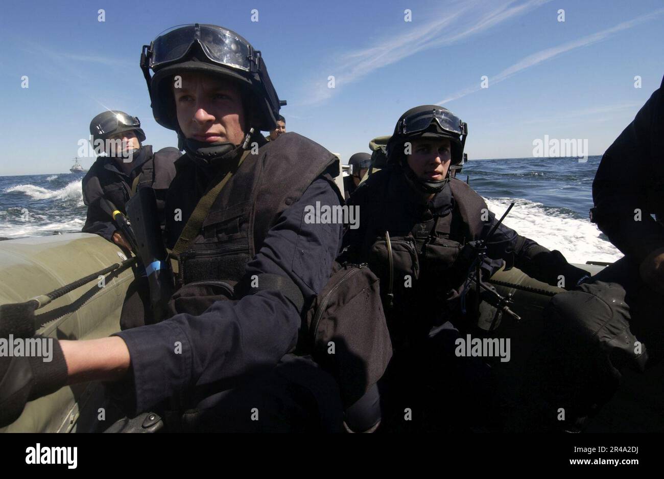 US Navy Sailors assigned to the Vessel Boarding Search and Seizure ...