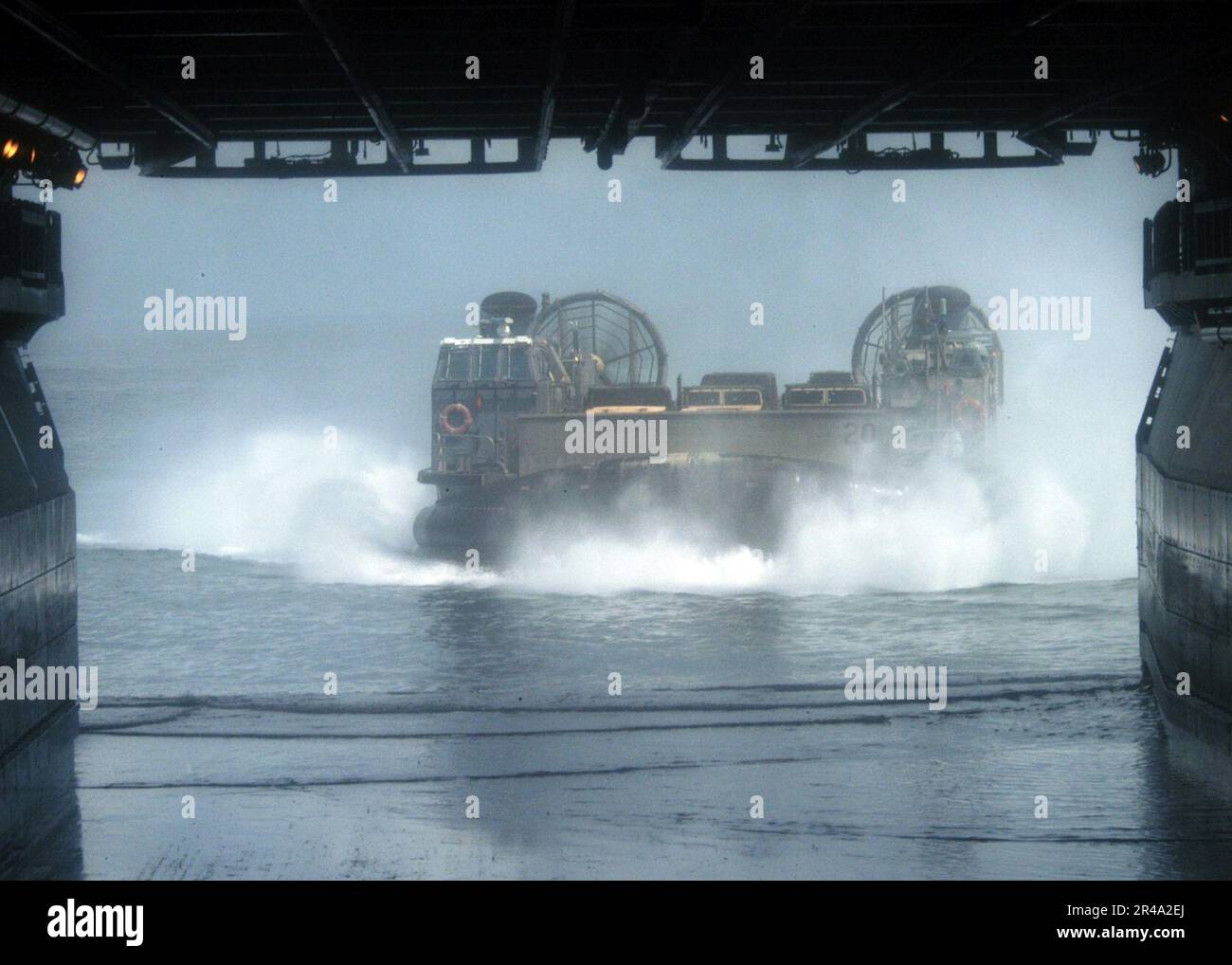 US Navy A Landing Craft, Air Cushion (LCAC) assigned to Assault Craft ...