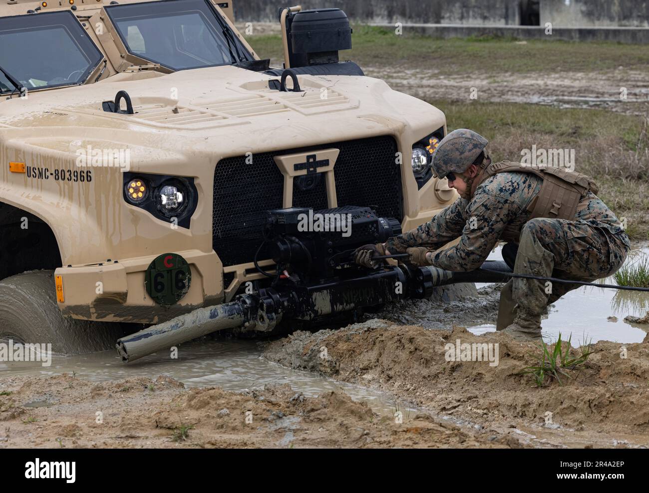 U.S. Marine Corps Cpl. Derek Castellanos, a motor transport operator ...