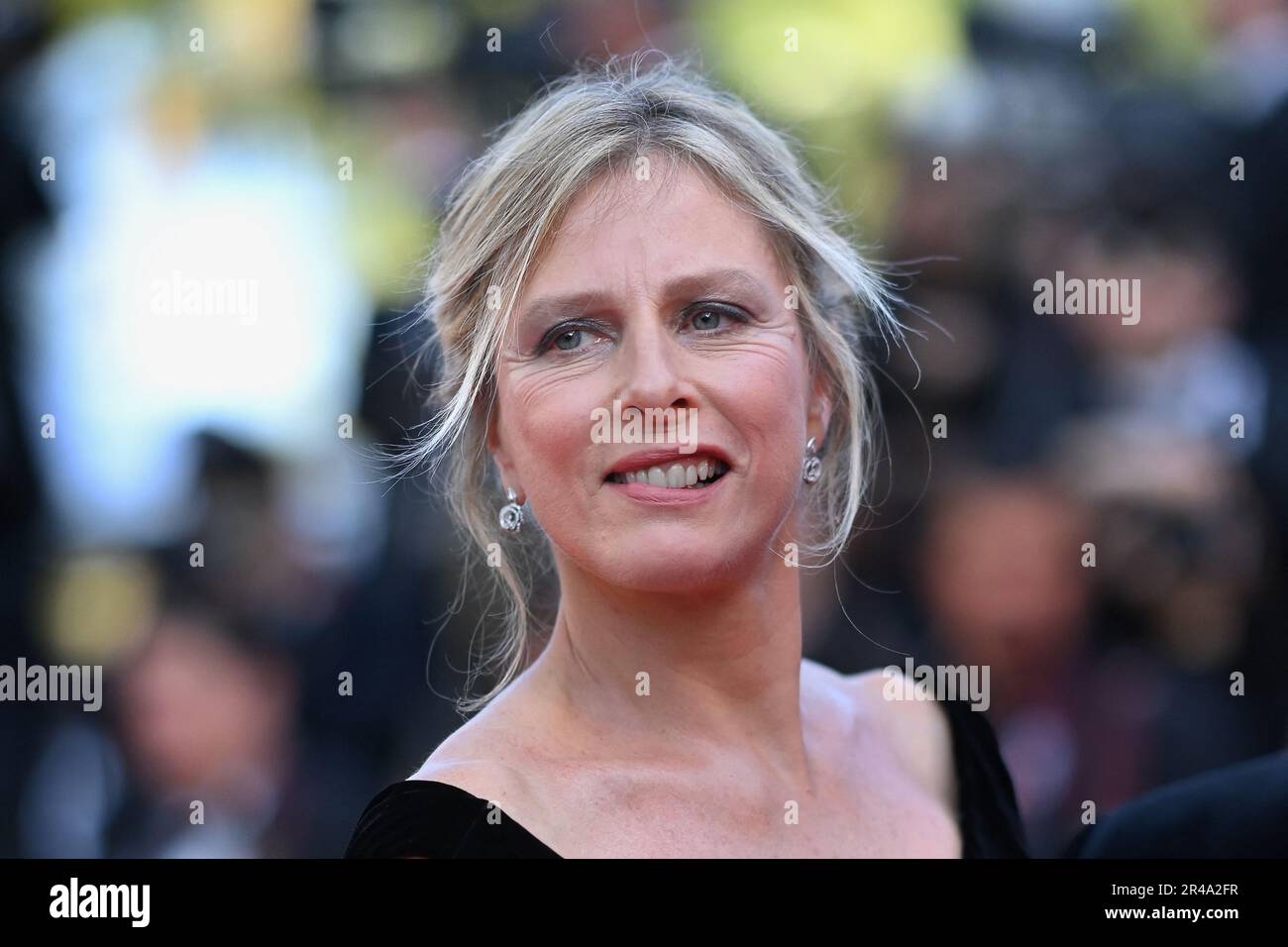 Cannes, France. 26th May, 2023. Karine Viard attend the The Old Oak red ...