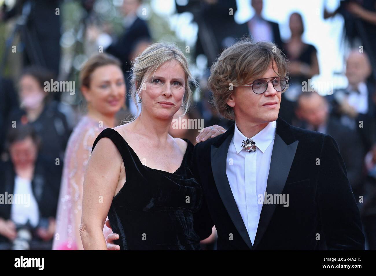 Cannes, France. 26th May, 2023. Alex Lutz and Karine Viard attend the ...