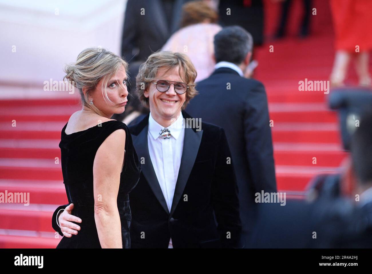 Cannes, France. 26th May, 2023. Alex Lutz and Karine Viard attend the ...