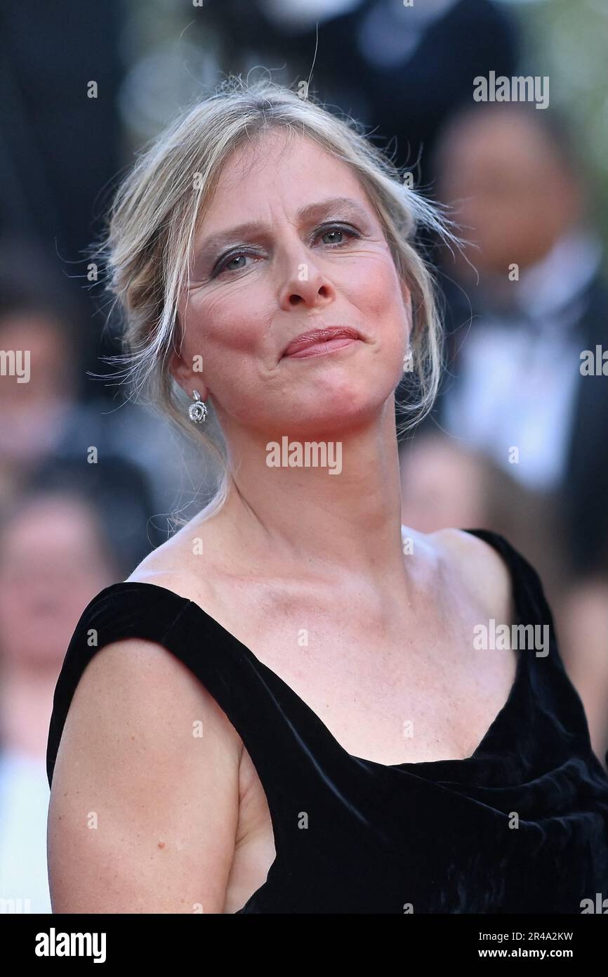 Cannes, France. 26th May, 2023. Karine Viard attend the The Old Oak red ...