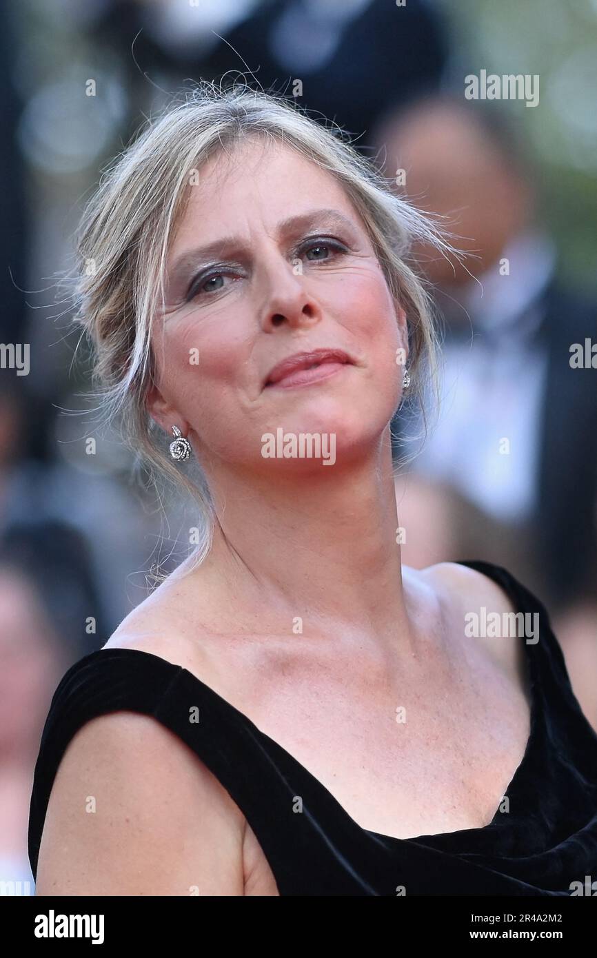 Cannes, France. 26th May, 2023. Karine Viard attend the The Old Oak red ...