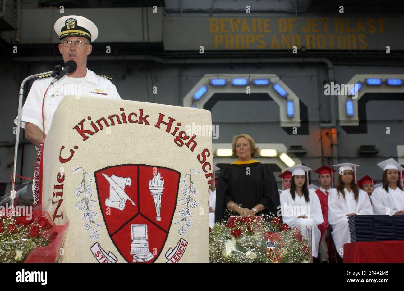 US Navy Commanding Officer, Capt. gives welcoming remarks to Fleet ...
