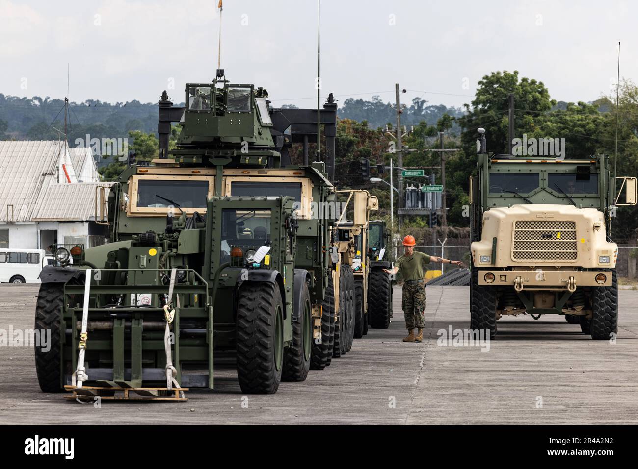 U.S. Marine Corps Lance Cpl. Jaron Ayala, a wrecker operator with 3rd ...