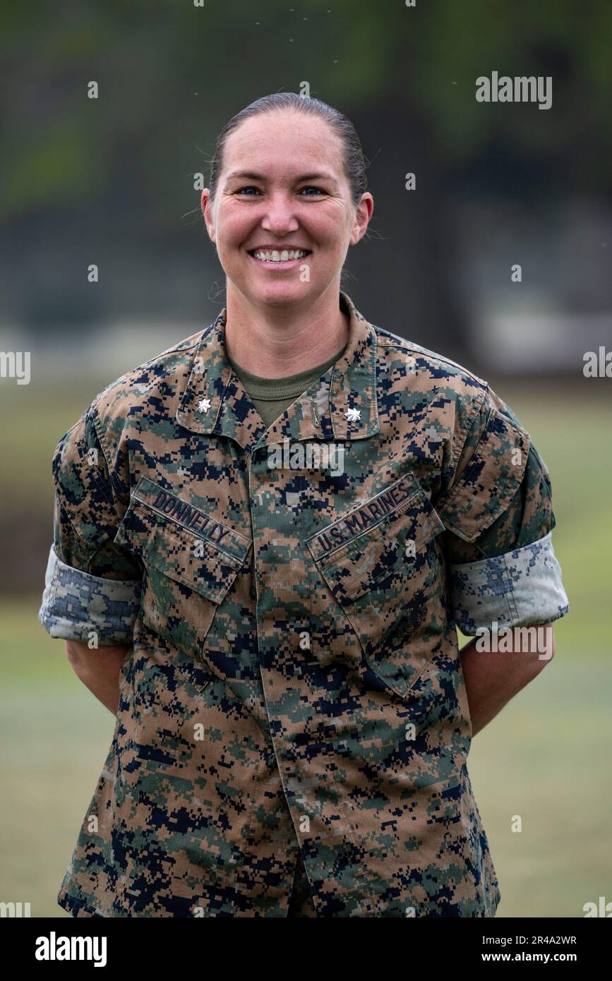 U.S. Marine Corps Lt. Col. Amanda Donnelly, commanding officer of ...